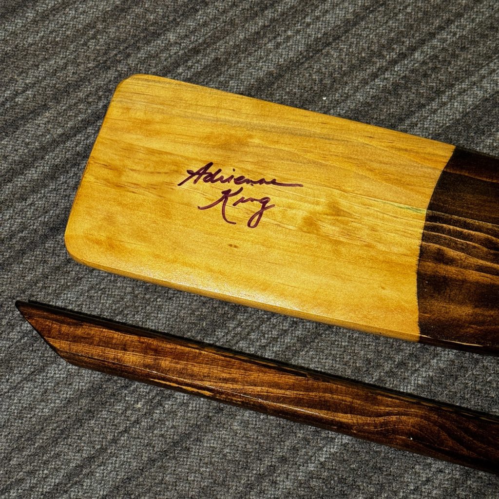 Signed Broken Beach Paddle - Adrienne King - Crystal Lake Tours